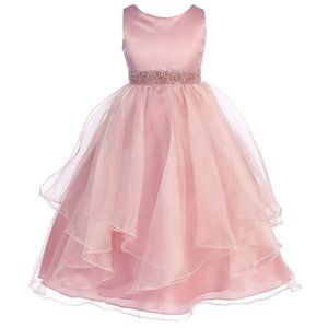 BNY Corner | Dresses | Little Girls Toddler Sleeveless Satin Spring ...